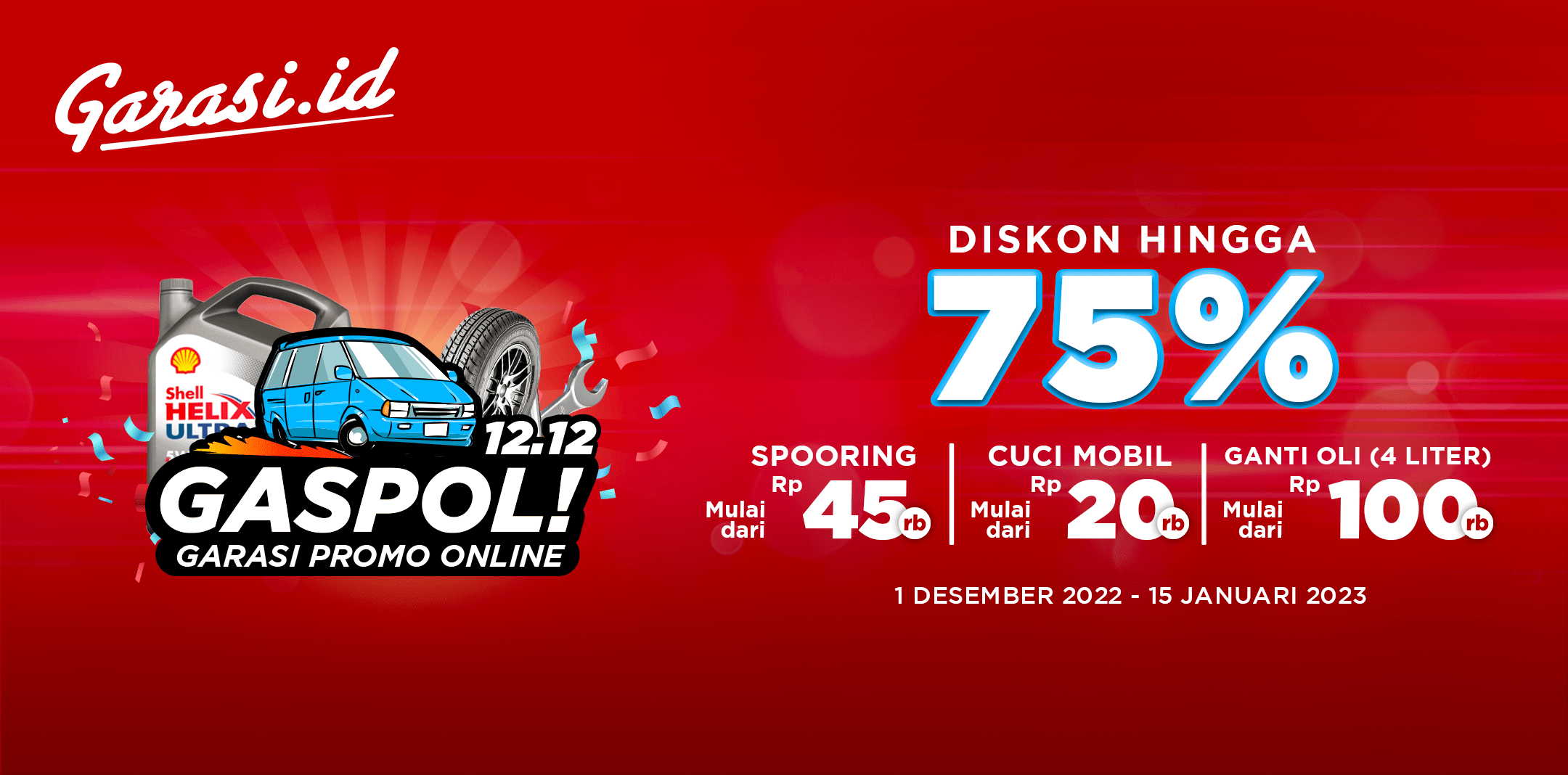 Promo Gaspol 12.12 - Garasi.id